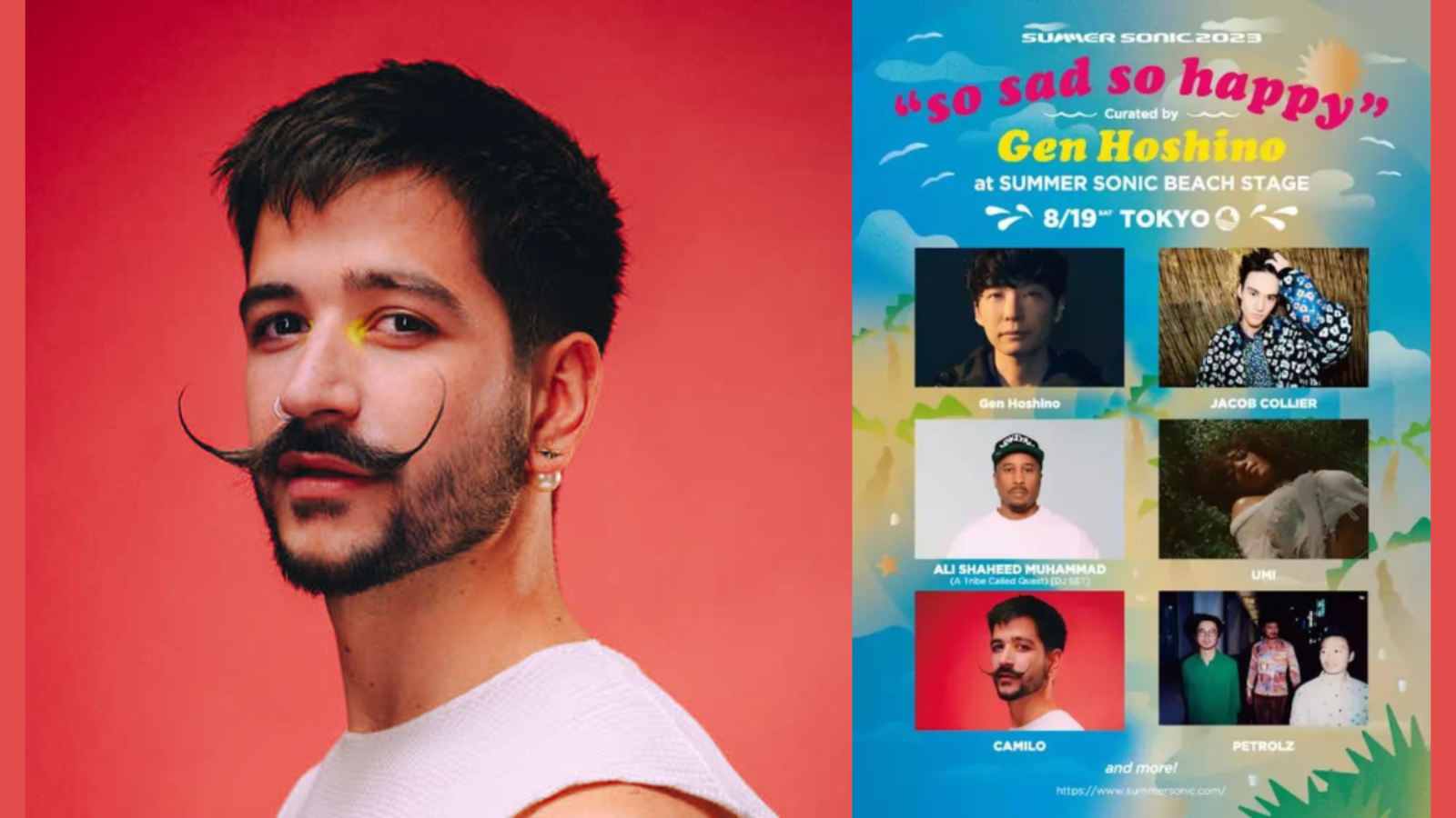 El colombiano Camilo estará en el popular festival Summer Sonic de ...